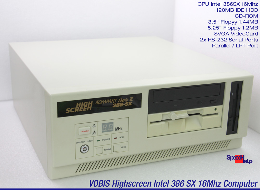 8x ISA COMPUTER PC 386SX 16MHZ 386 120MB 4MB RAM OLD GAMES WINDOWS 3.1 ...